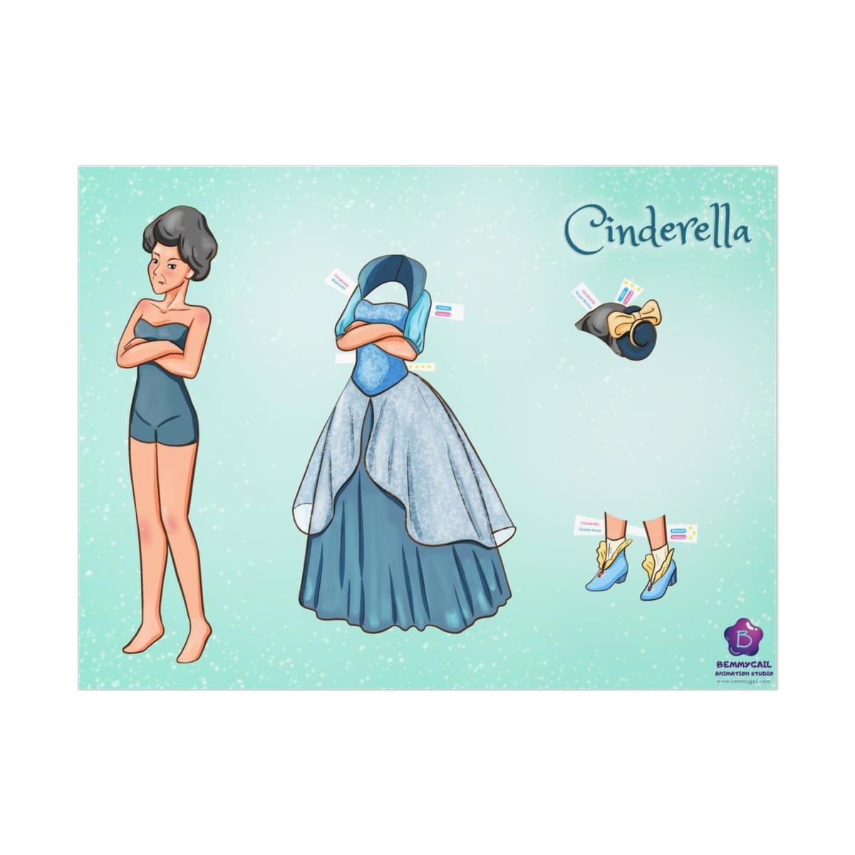 Cinderella’s Stepmother Lady Tremaine Paper Dolls Uncoated Posters ...